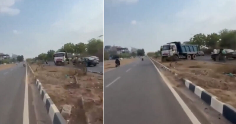અમદાવાદ SG હાઈવે પર ડમ્પરે કારને ટક્કર મારી, ચાલક ઝડપાયો